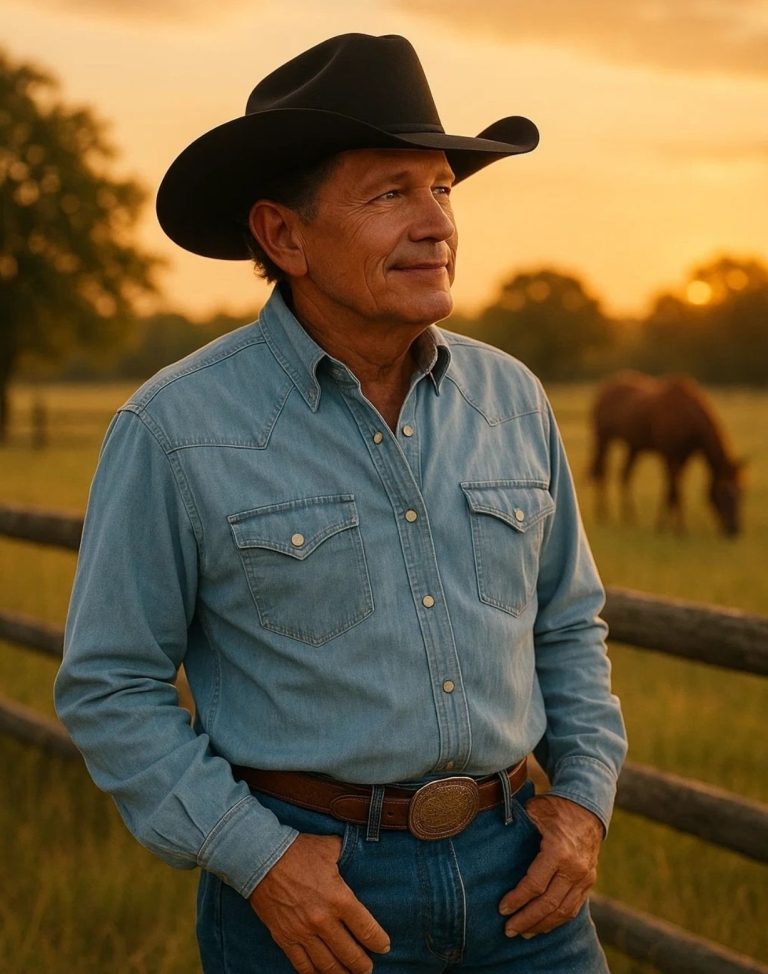 GEORGE STRAIT — WHERE THE SUNSET MEETS THE SONG: In this timeless photo ...