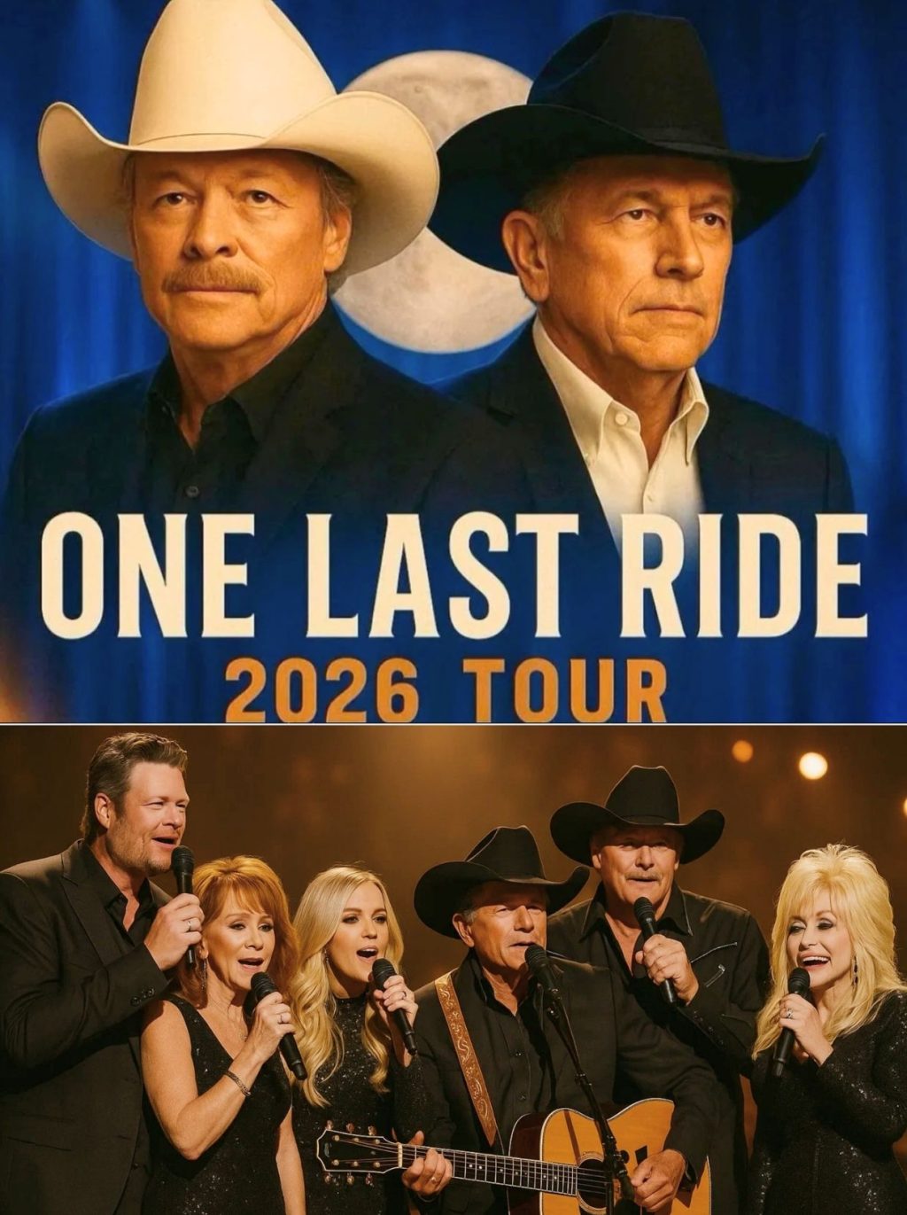 Country icons George Strait, Alan Jackson, Dolly Parton, Carrie ...